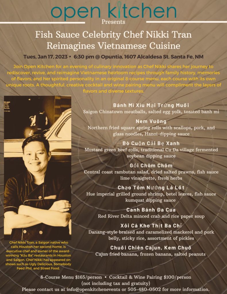 Open Kitchen Events Vietnamese Cuisine Reimagined 01/17/2023